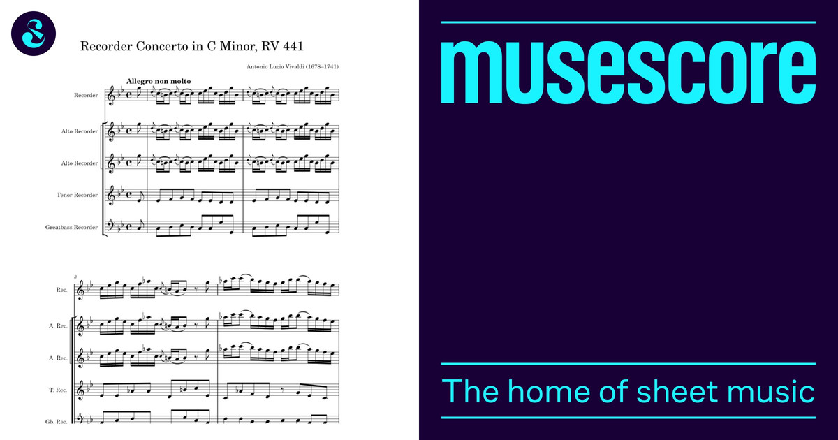 Recorder Concerto in C minor, RV 441 – Antonio Vivaldi Antonio Vivaldi Recorder Concerto in C ...