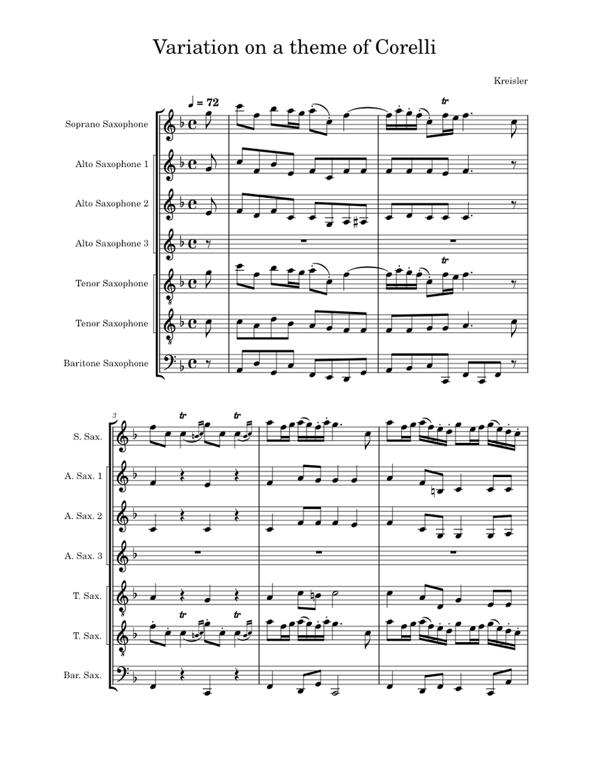 Variations on a Theme of Corelli – Fritz Kreisler - piano tutorial