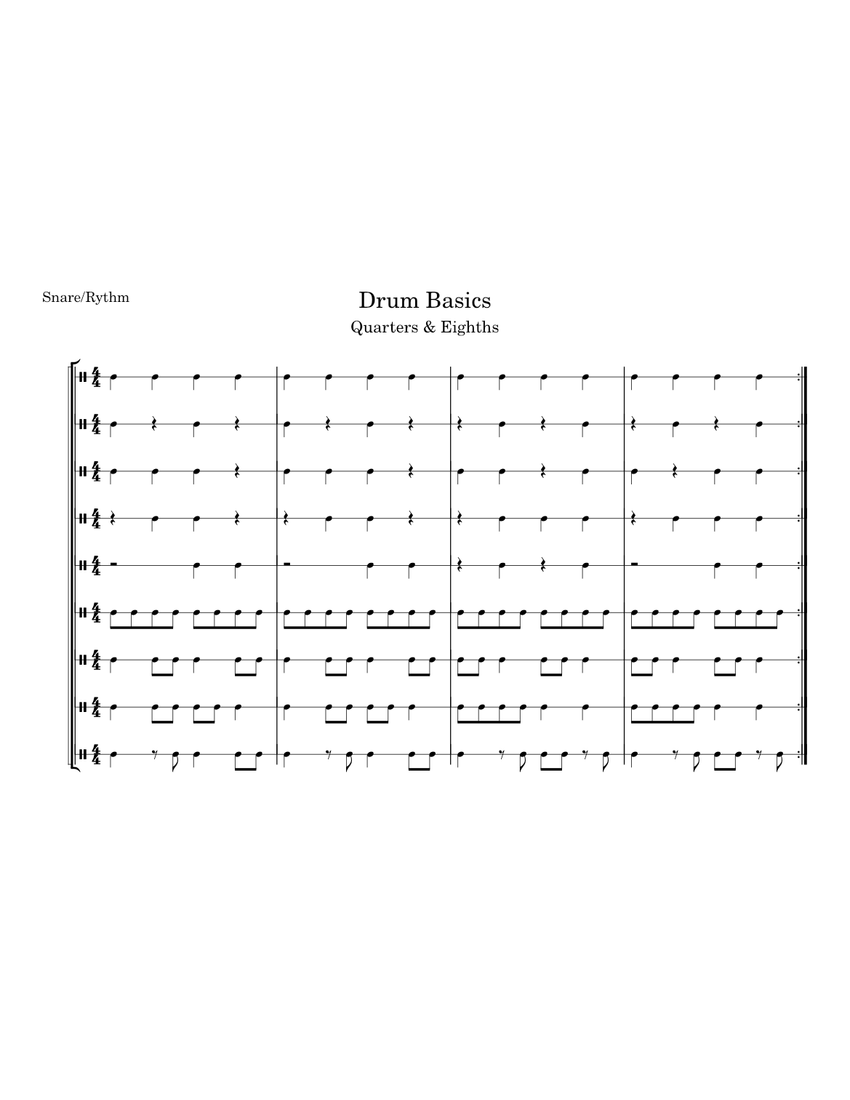 Drum Basics Sheet music for Snare drum (Solo) | Musescore.com