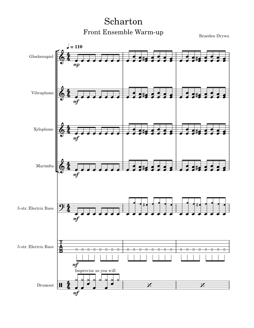 Scharton – Misc Traditional Scharton Sheet music for Vibraphone ...