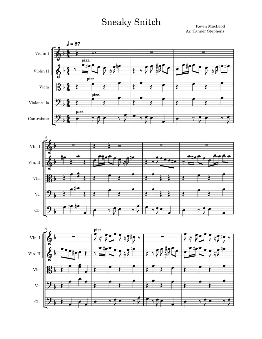 Sneaky Snitch - piano tutorial