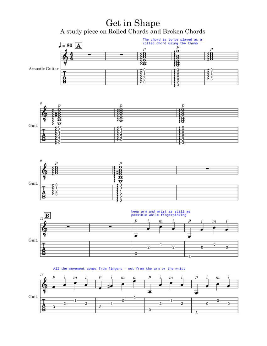 GTR60-M6 Get in Shape Sheet music for Guitar (Solo) | Musescore.com