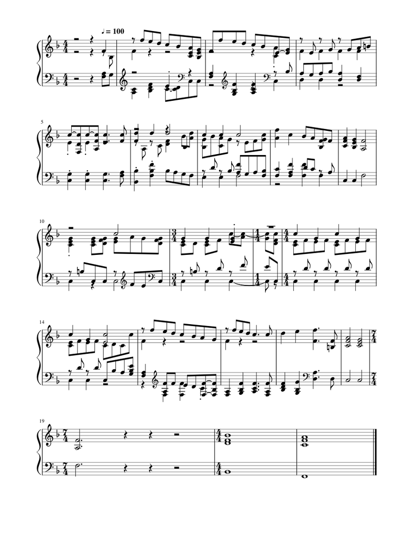 Wild Bells - Henry Lahee Sheet music for Piano (Solo) | Musescore.com