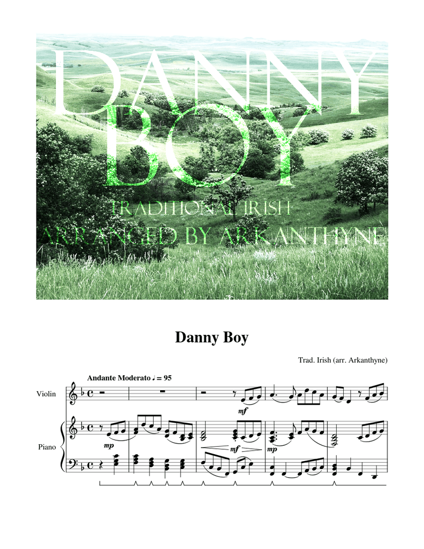 Danny Boy - beautiful Traditional Irish song arranged for Piano and ...