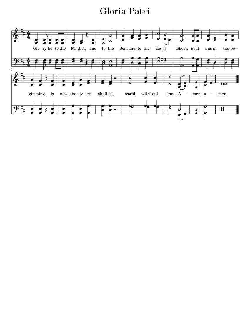GLORIA PATRI (Greatorex) – Henry W. Greatorex Gloria Patri Sheet Music ...