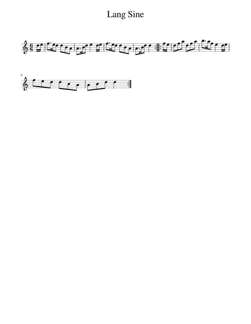 Lang Sine Sheet music for Piano (Solo) | Musescore.com