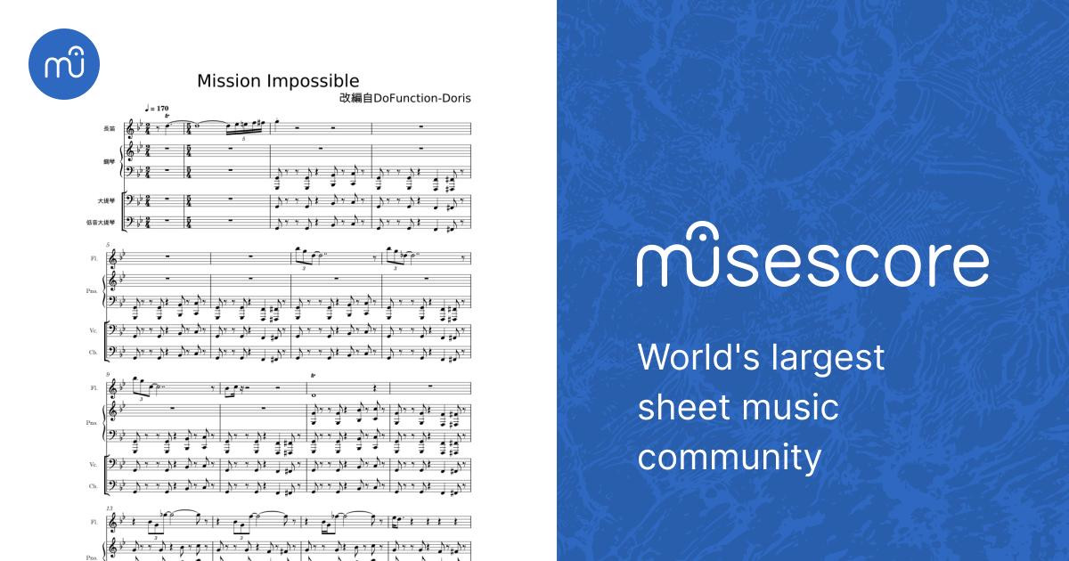 Mission Impossible Theme - Lalo Schifrin Sheet music for Piano, Flute ...