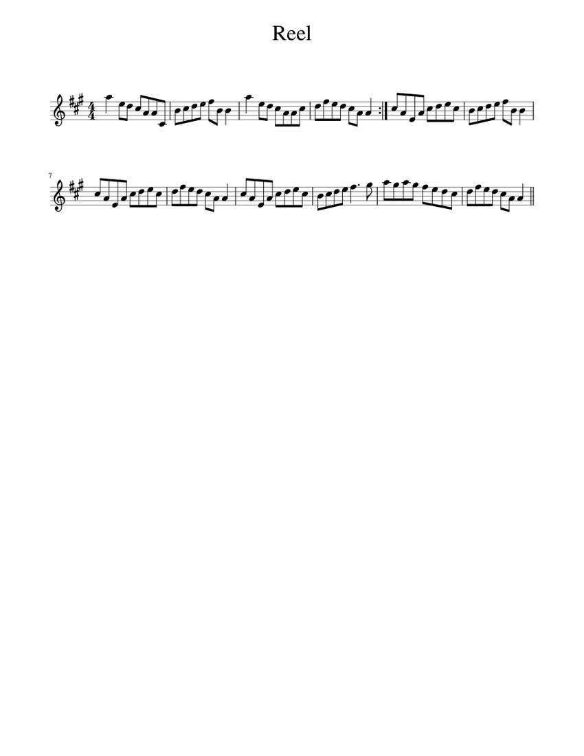 Reel Sheet music for Piano (Solo) Easy | Musescore.com