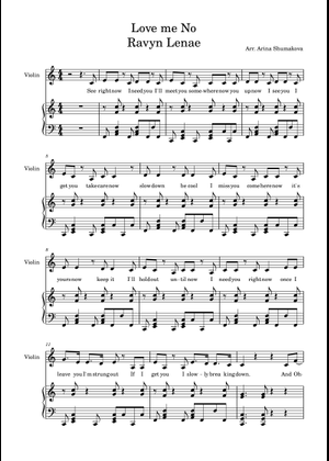 Play Official version of Love Me Not Sheet Music by Ravyn Lenae for ...