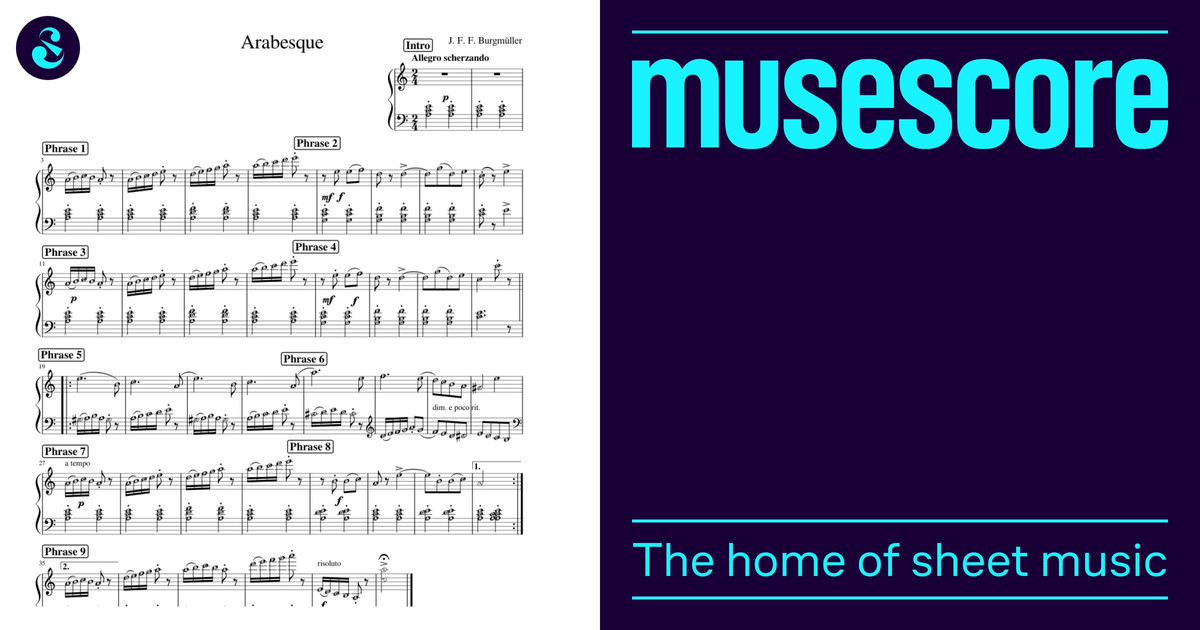 Arabesque Note names Small MAML Sheet music for Piano (Solo) Easy | Musescore.com