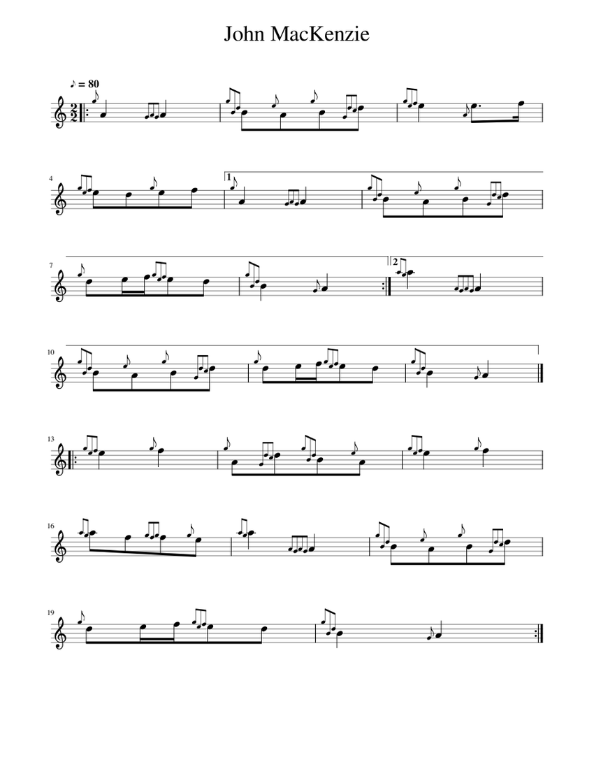 John MacKenzie Sheet music for Piano (Solo) | Musescore.com