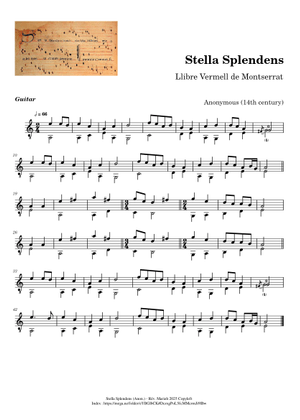 Play Official version of Stella Splendens Sheet Music by Anonymous for ...