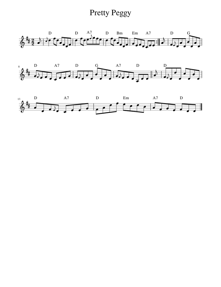 Pretty Peggy Sheet music for Piano (Solo) | Musescore.com
