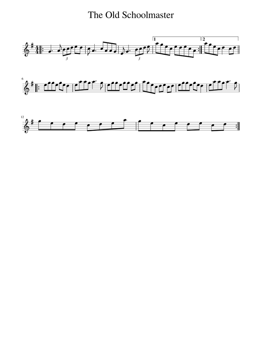 The Old Schoolmaster Sheet music for Piano (Solo) | Musescore.com