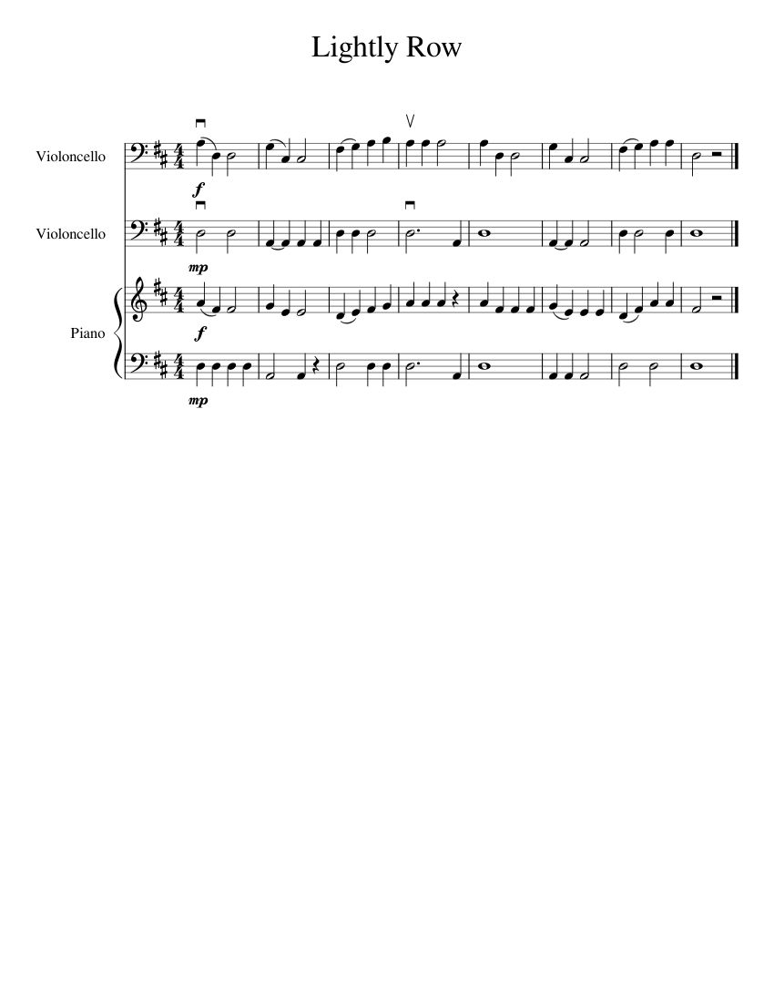 Lightly Row - piano tutorial