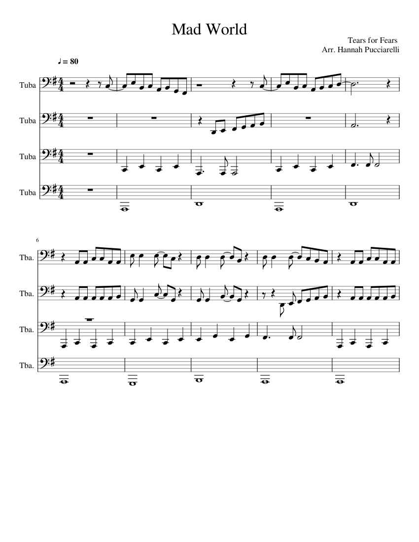 Mad World - piano tutorial