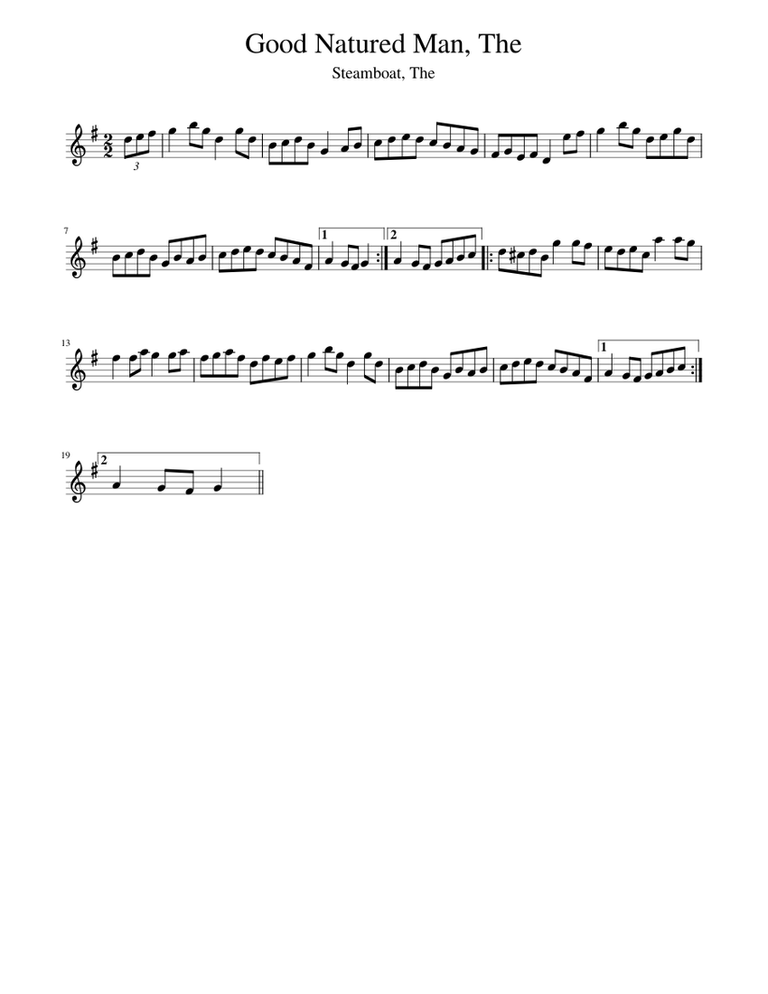 The Good Natured Man Sheet music for Piano (Solo) Easy | Musescore.com