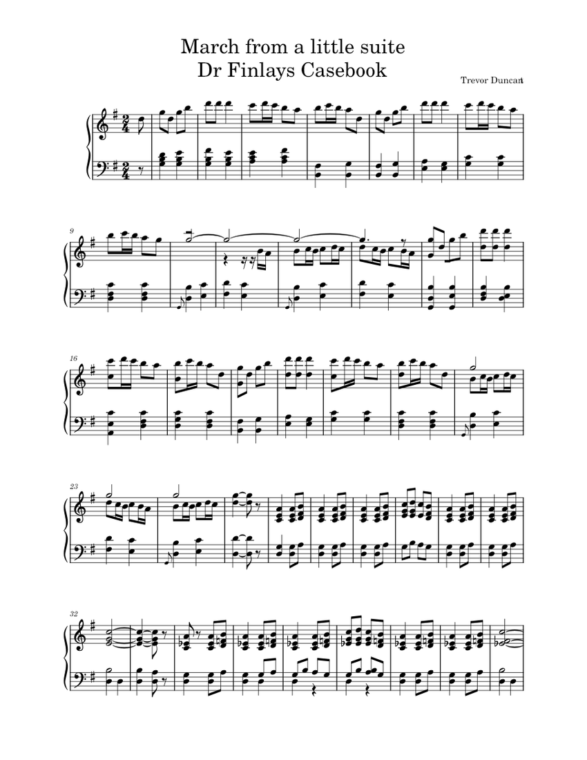 March from a little suite – Trevor Duncan Sheet music for Piano (Solo ...