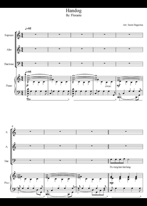 Handog – Florante Sheet Music for Bass guitar, Synthesizer (Choral ...
