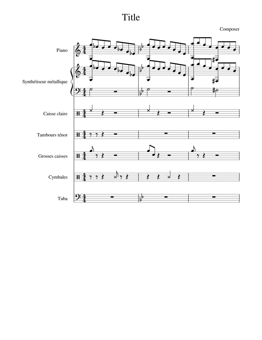 Dangaronpa world Josuke's theme-Fulguraw Sheet music for Piano, Tuba ...