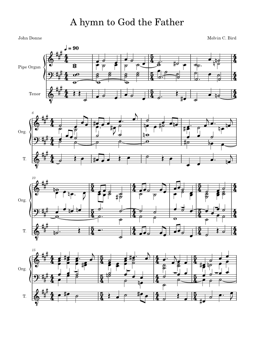 A hymn to God the Father – Melvin Clive Bird A hymn to God the Father ...