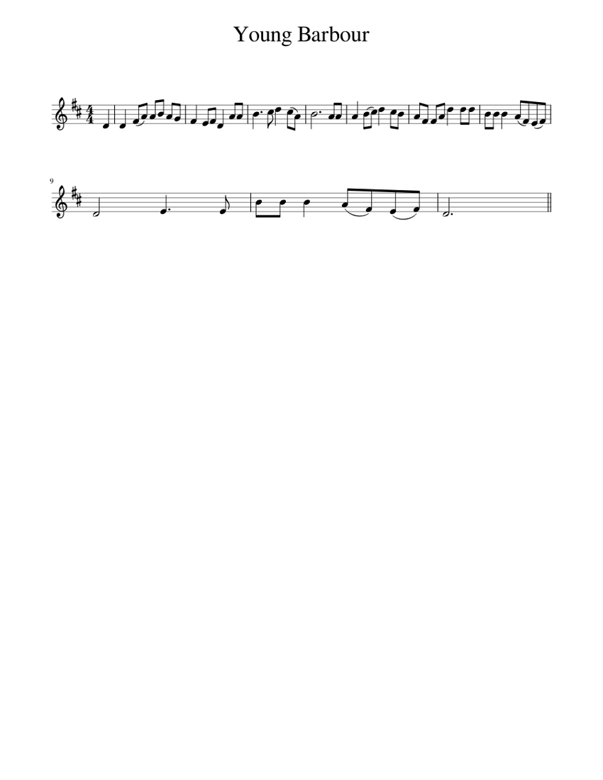 Young Barbour - piano tutorial