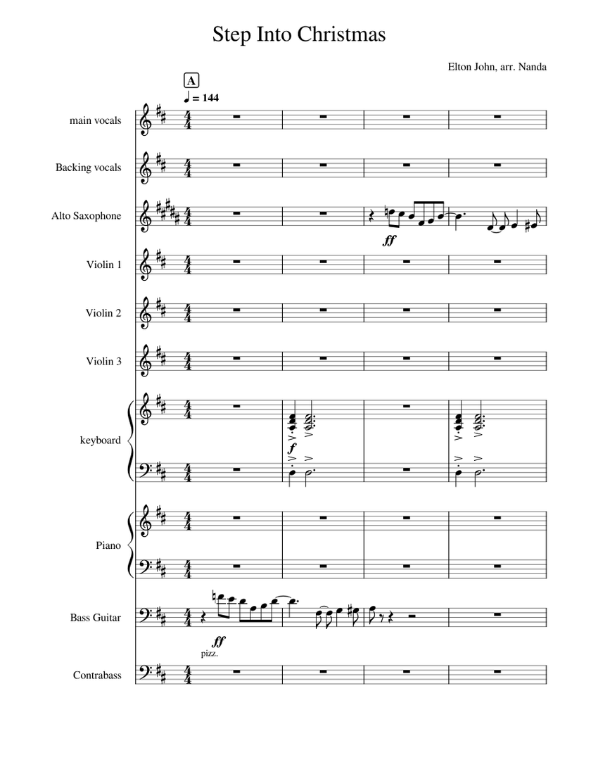 Step into christmas – Elton John Step Into Christmas Sheet Music for ...