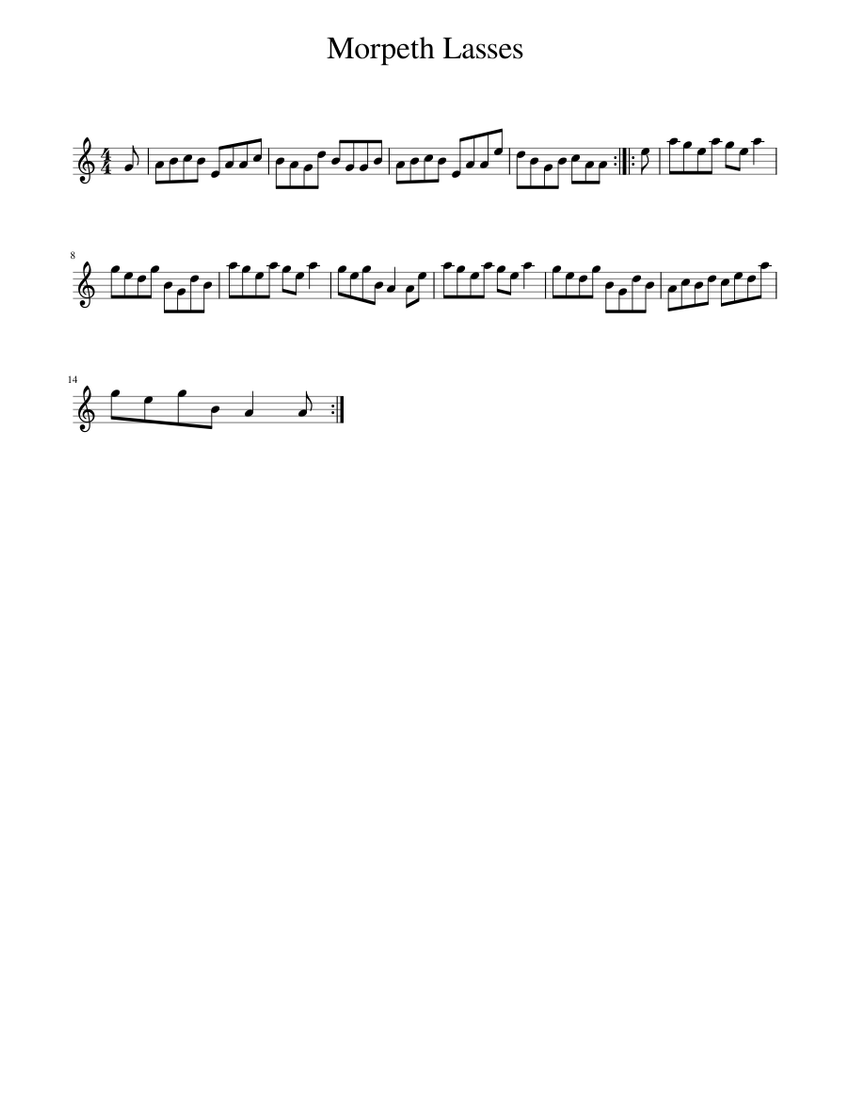 Morpeth Lasses Sheet music for Piano (Solo) | Musescore.com
