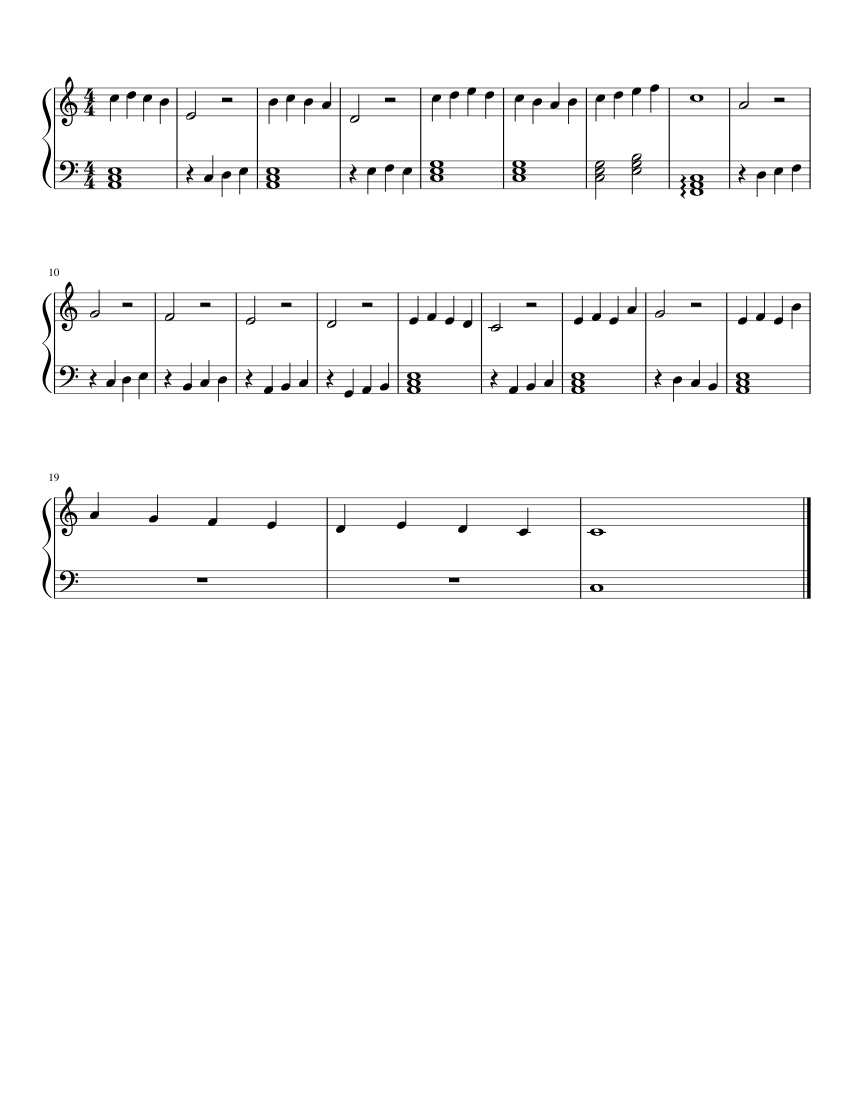 P/H Sheet Music for Piano (Solo) easy | MuseScore.com