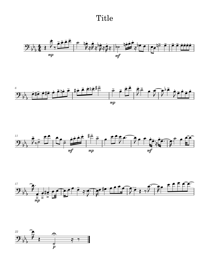 Trombone Short Song Sheet music for Trombone (Solo) | Musescore.com