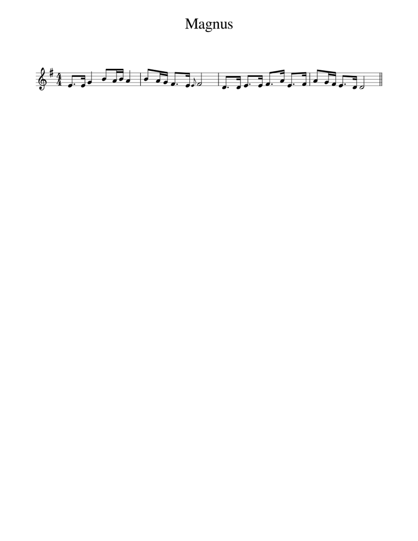 Magnus Sheet music for Piano (Solo) Easy | Musescore.com