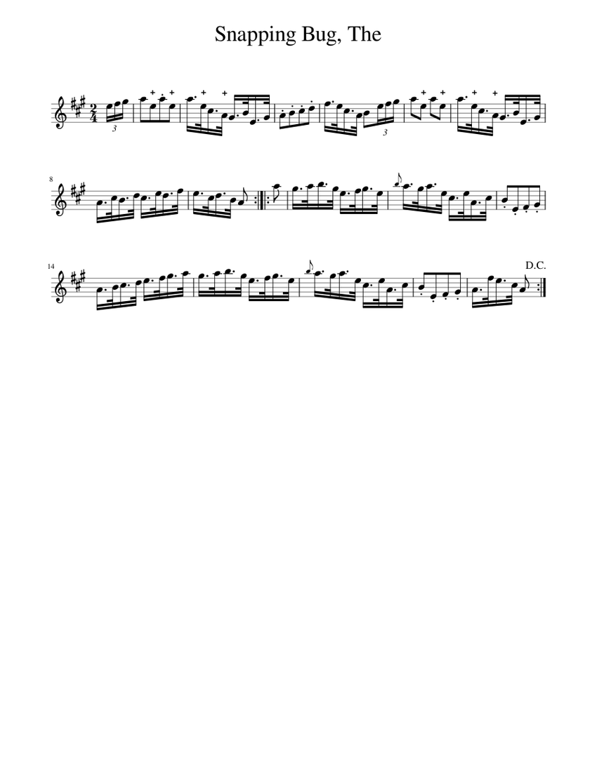 The Snapping Bug Sheet music for Piano (Solo) Easy | Musescore.com