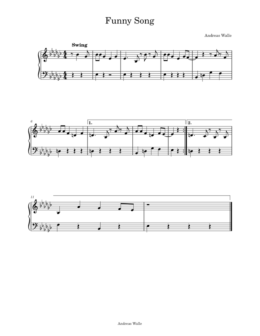 Funny Song Andreas Walle Sheet Music For Piano Solo Musescore funny-song-andreas-walle-sheet-music-for-piano-solo-musescore