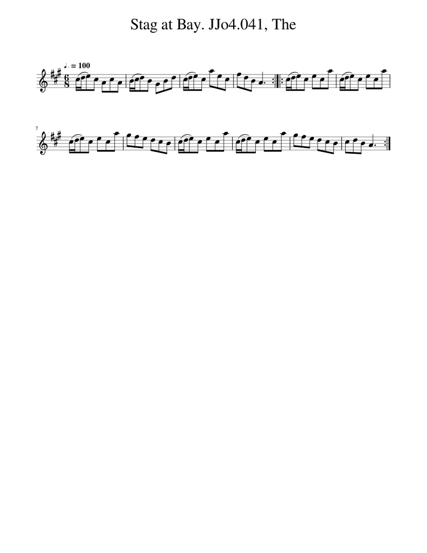 The Stag at Bay. JJo4.041 Sheet Music for Piano (Solo) Easy | MuseScore.com