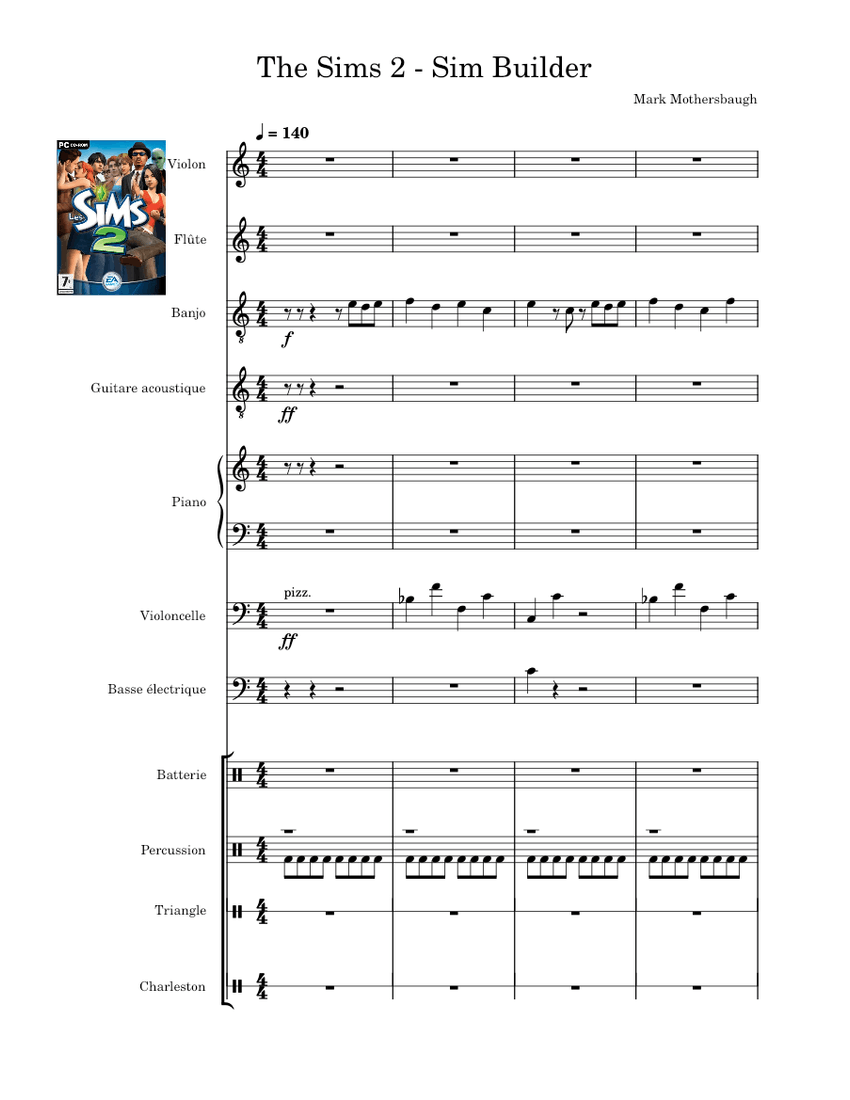 The Sims 2 - Sim Builder Sheet Music for Piano, Flute, Violin, Cello & more instruments (Mixed ...