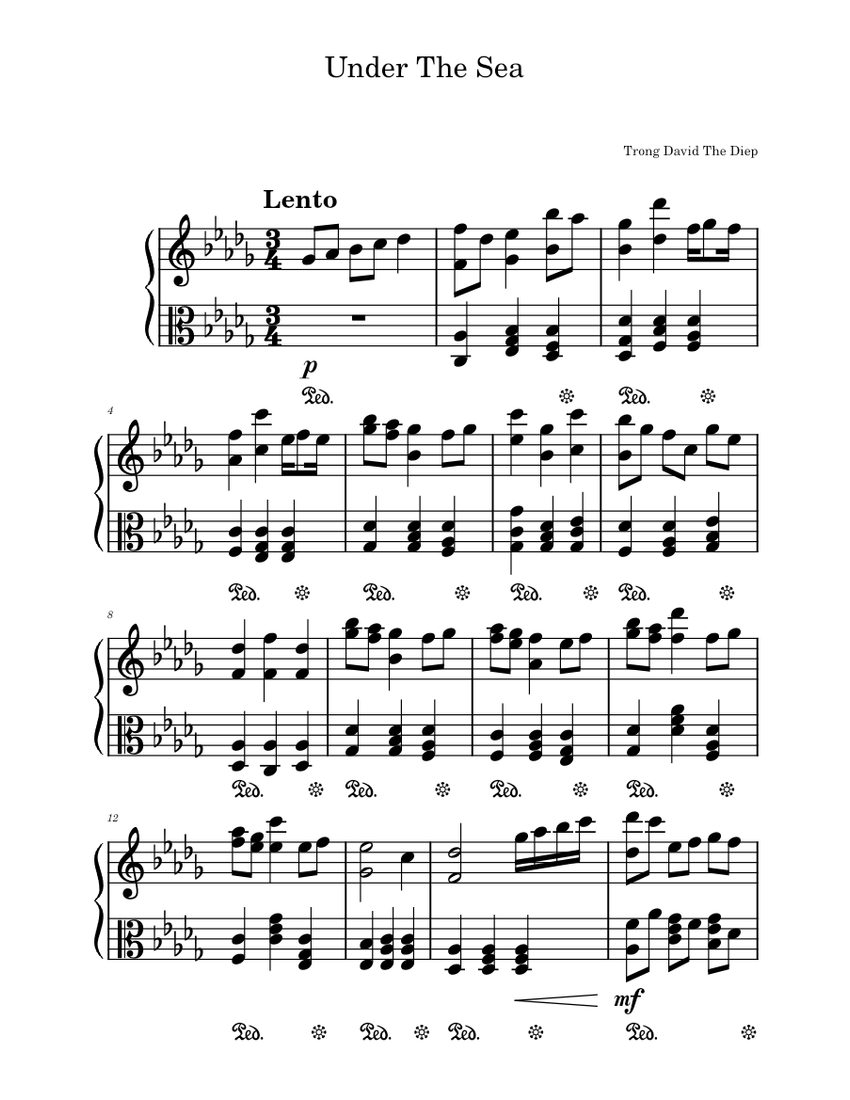 Under The Sea Sheet music for Celesta (Solo) | Musescore.com