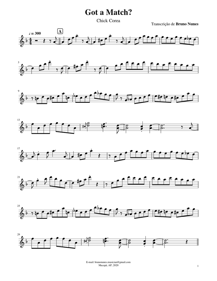Got a Match? Sheet music for Piano (Solo) | Musescore.com