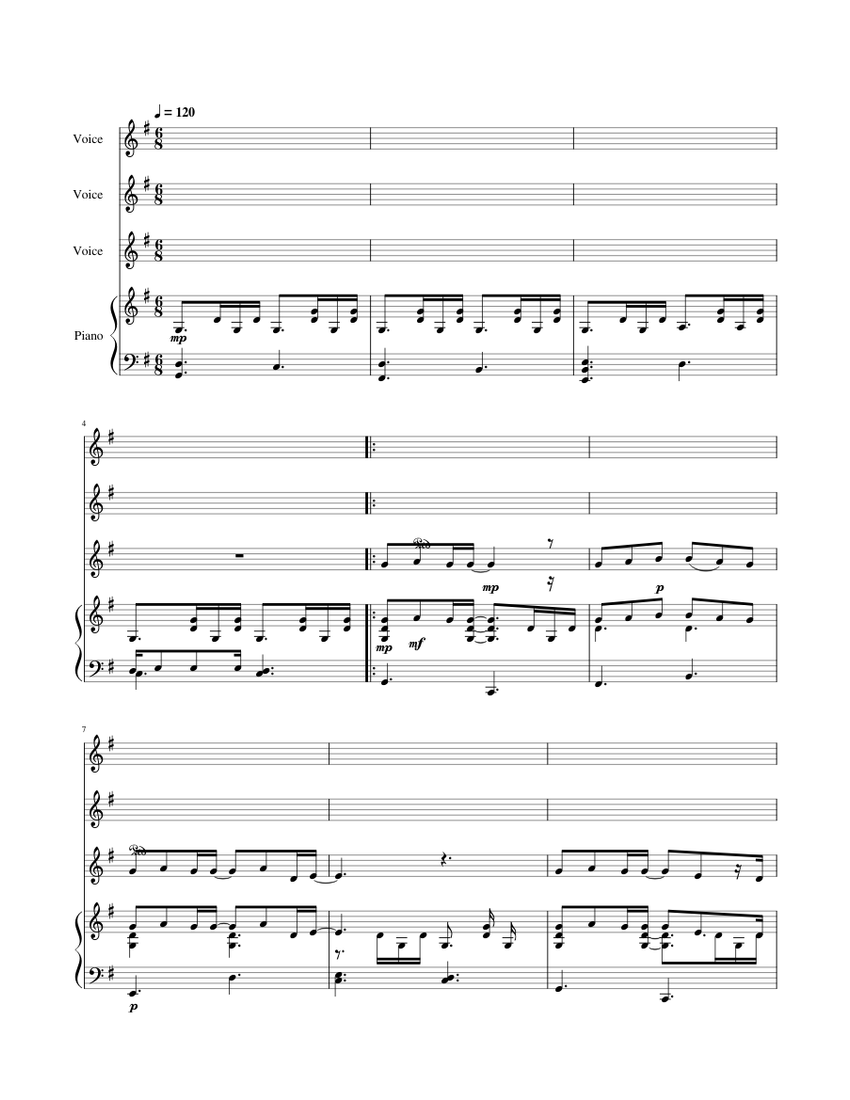 You And Me - Lifehouse Sheet Music for Piano, Vocals (Mixed Quartet) | MuseScore.com