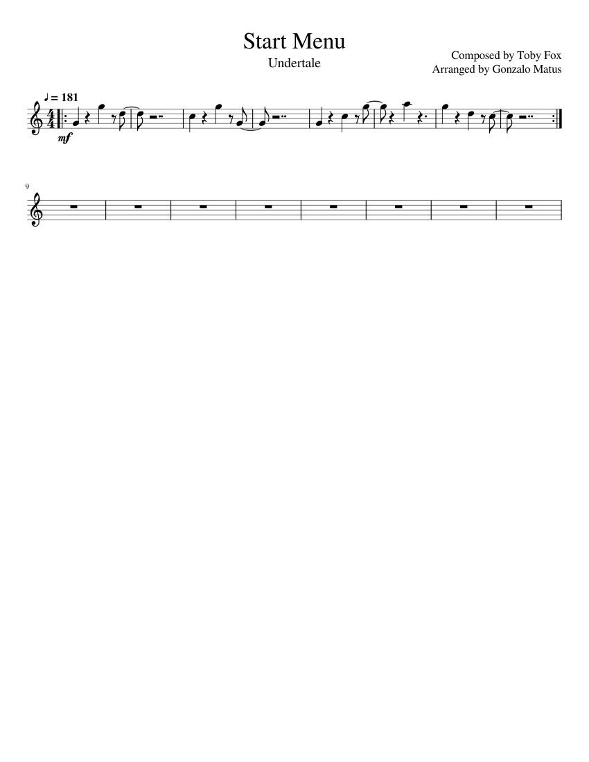 Start Menu - Violin Solo Sheet Music for Violin (Solo) | MuseScore.com