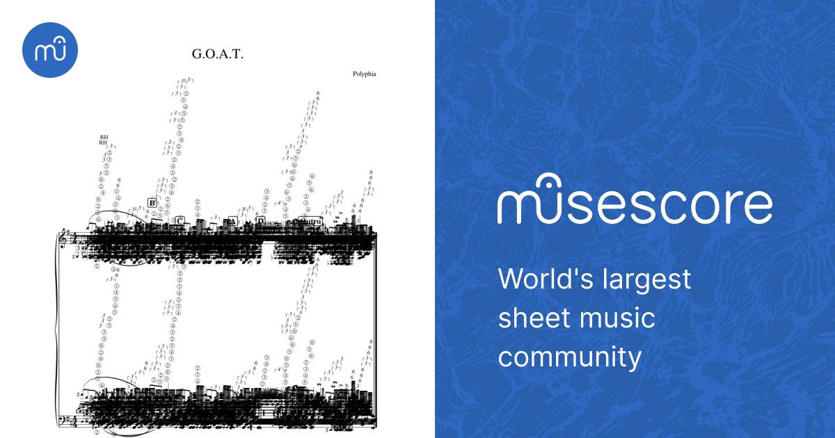 GOAT – Polyphia G.O.A.T. - Copy.mscz Sheet Music for Piano (Solo ...