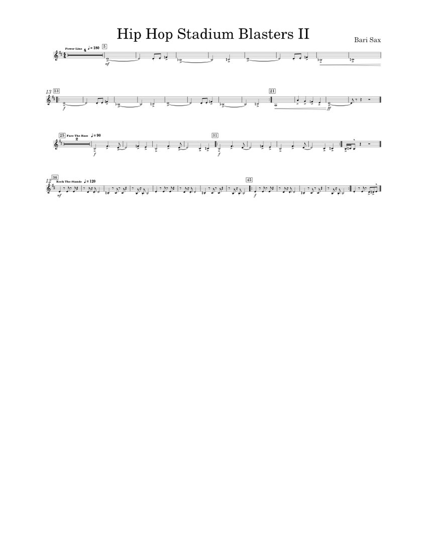 Hip_Hop_Stadium_Blasters_II - BS Sheet music for Saxophone baritone ...