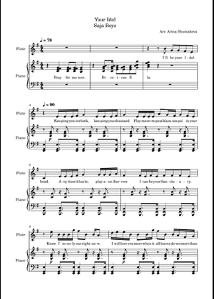 Your Idol – Saja Boys Sheet Music for Flute (Solo) | MuseScore.com