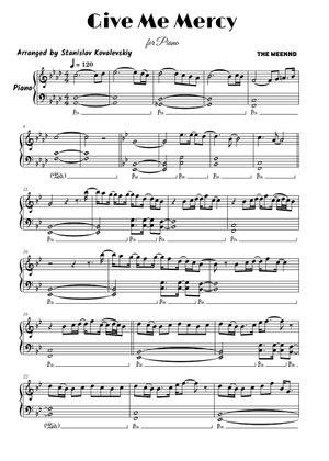 Play Official version of Give Me Mercy Sheet Music by The Weeknd for ...