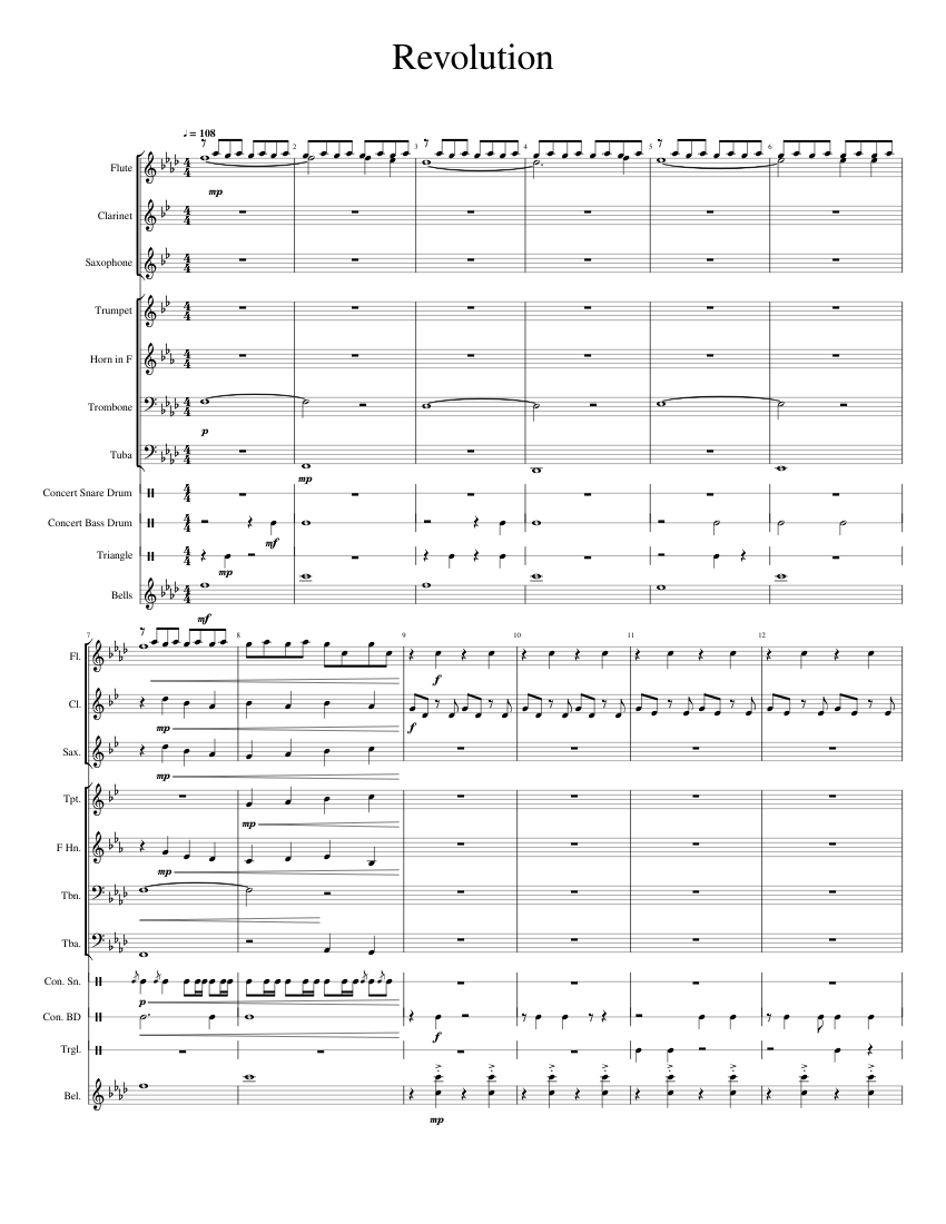 Revolution Sheet music for Trombone, Tuba, Flute, French horn & more ...