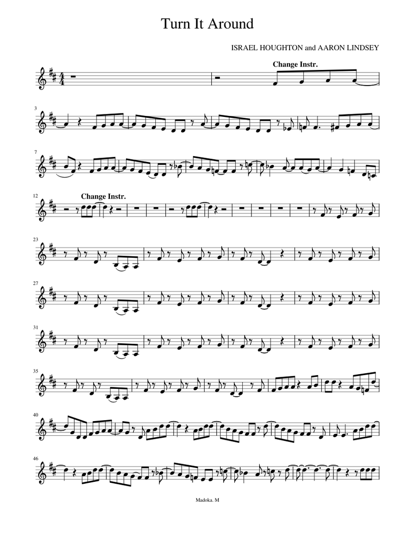 Turn_It_Around Sheet Music for Piano (Solo) Easy | MuseScore.com