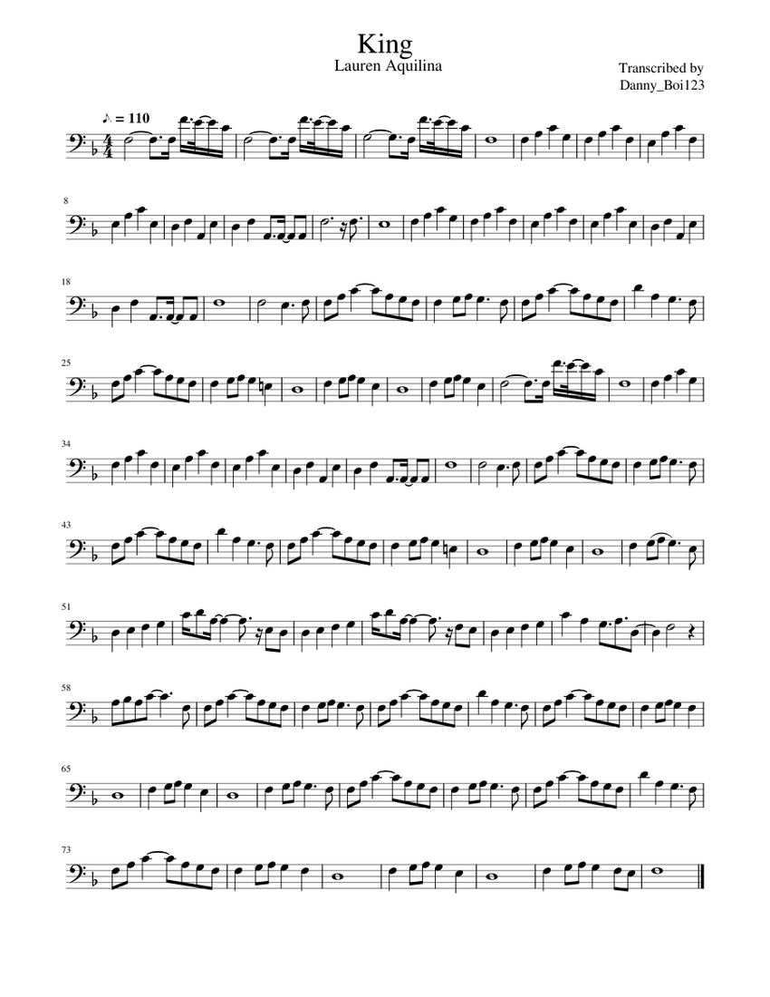 King - piano tutorial