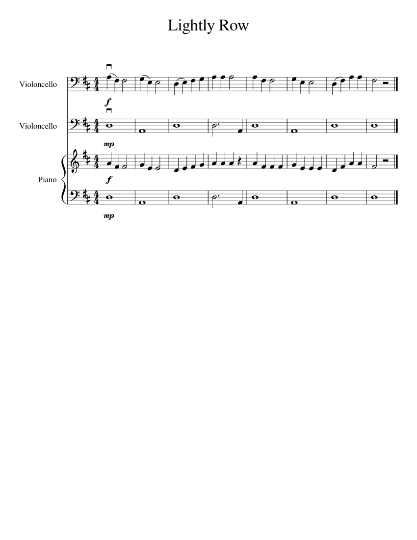 Lightly Row - piano tutorial