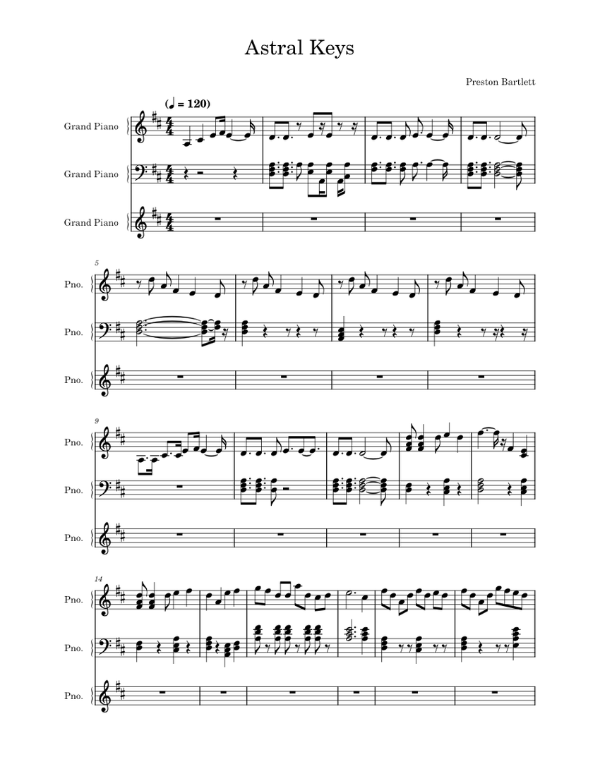 Astral Keys Sheet music for Piano (Solo) | Musescore.com