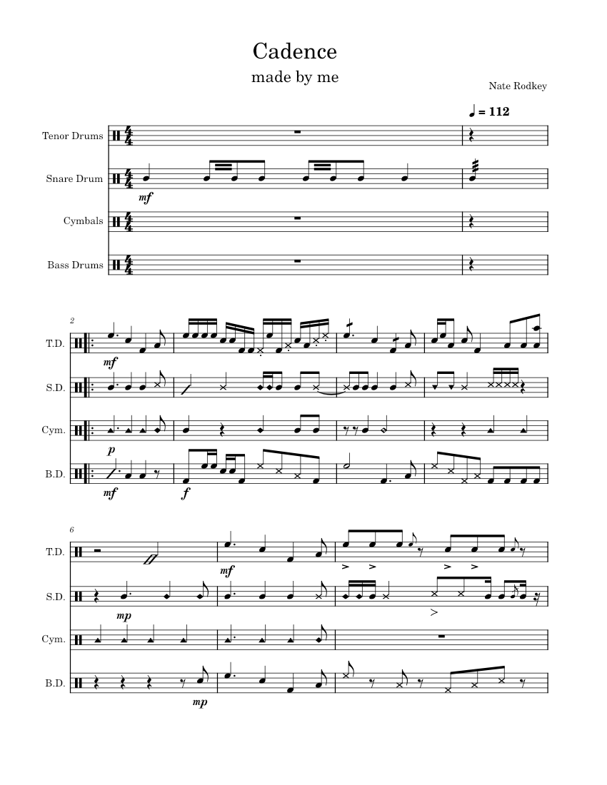 Cadence - piano tutorial
