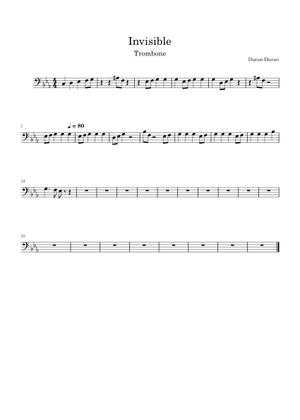 Invisible – Duran Duran Sheet Music and Tab for Flute, Saxophone tenor ...